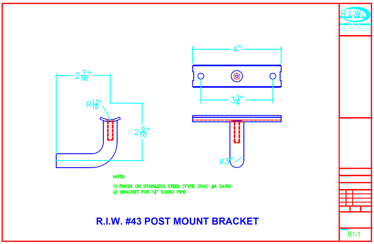 Brackets | R.I.W. Ornamental Metal Inc.